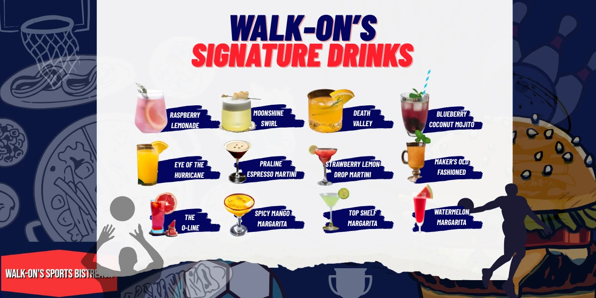 🍷Walk-On’s Signature Drinks Menu | Updated Prices 2026